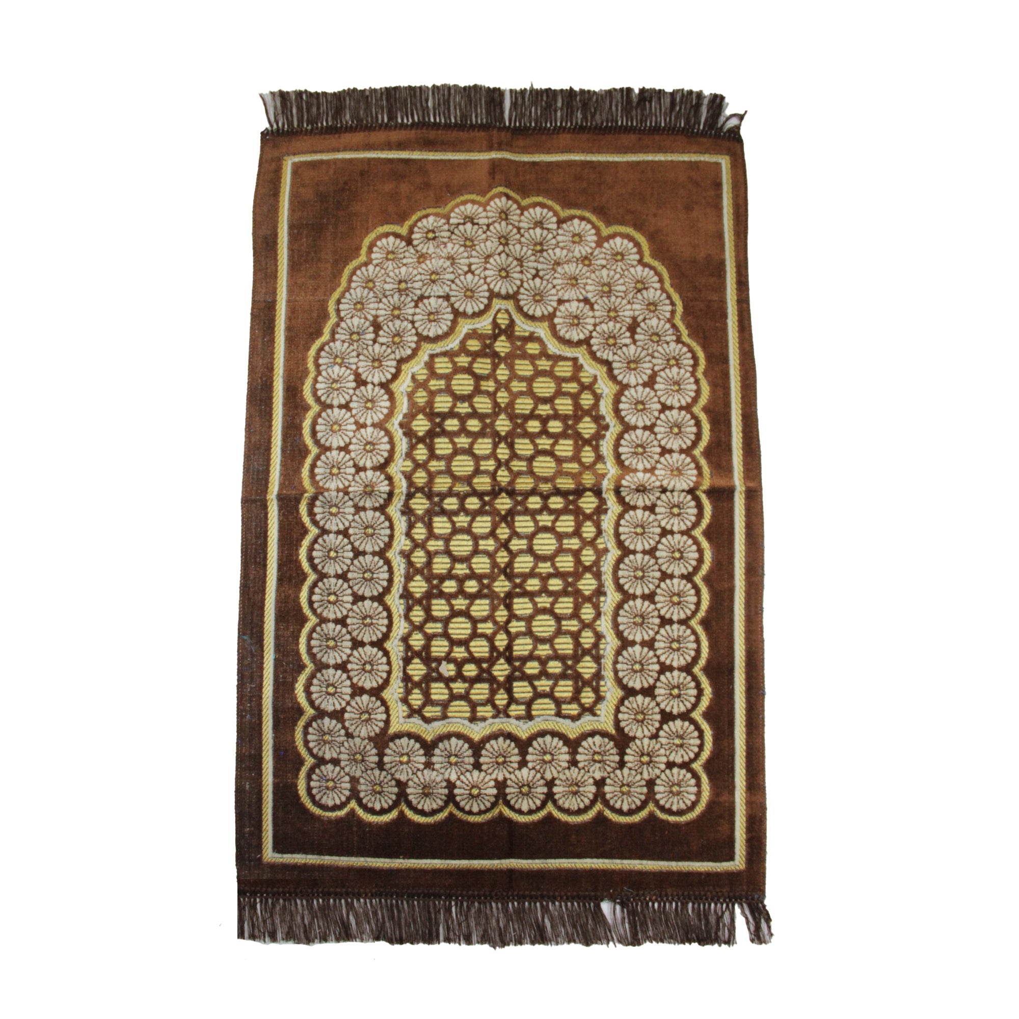 Brown Thin Turkish Soft Prayer Mat Sajada Janamaz Muslim Meditation Rug ...