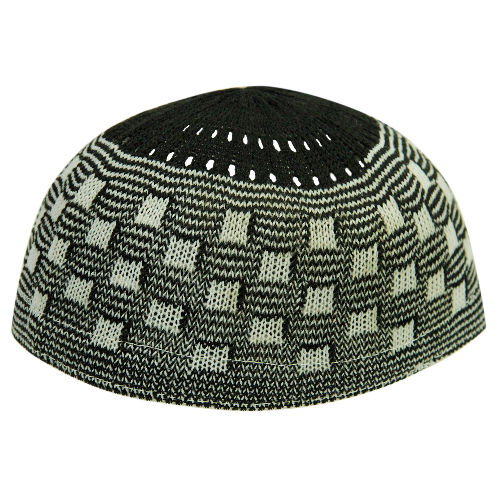 Black Soft Stretchable Knit Kufi Beanie Skull Cap Topi - KH529